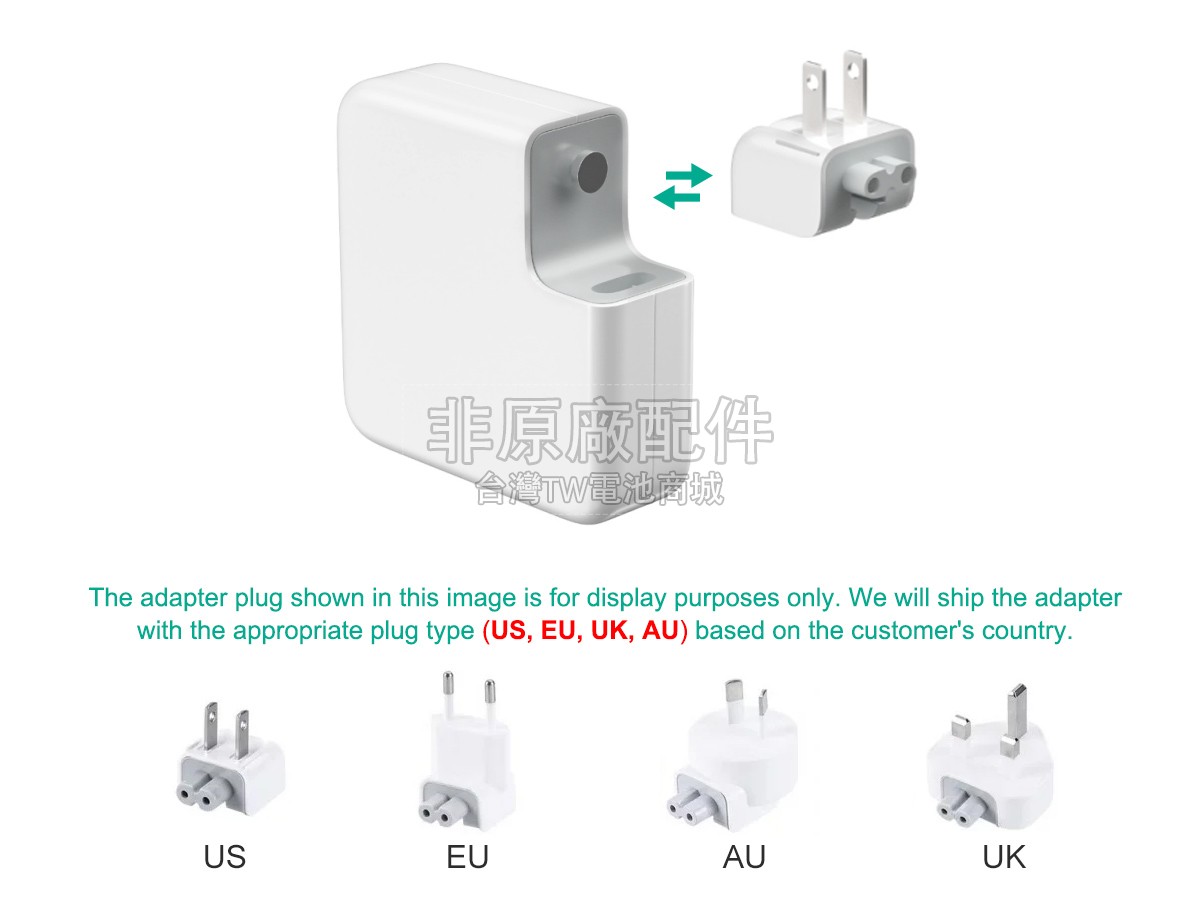 全新特價APPLE蘋果MACBOOK PRO (14-INCH 2024)變壓器，原廠品質 - 台灣TW電池商城